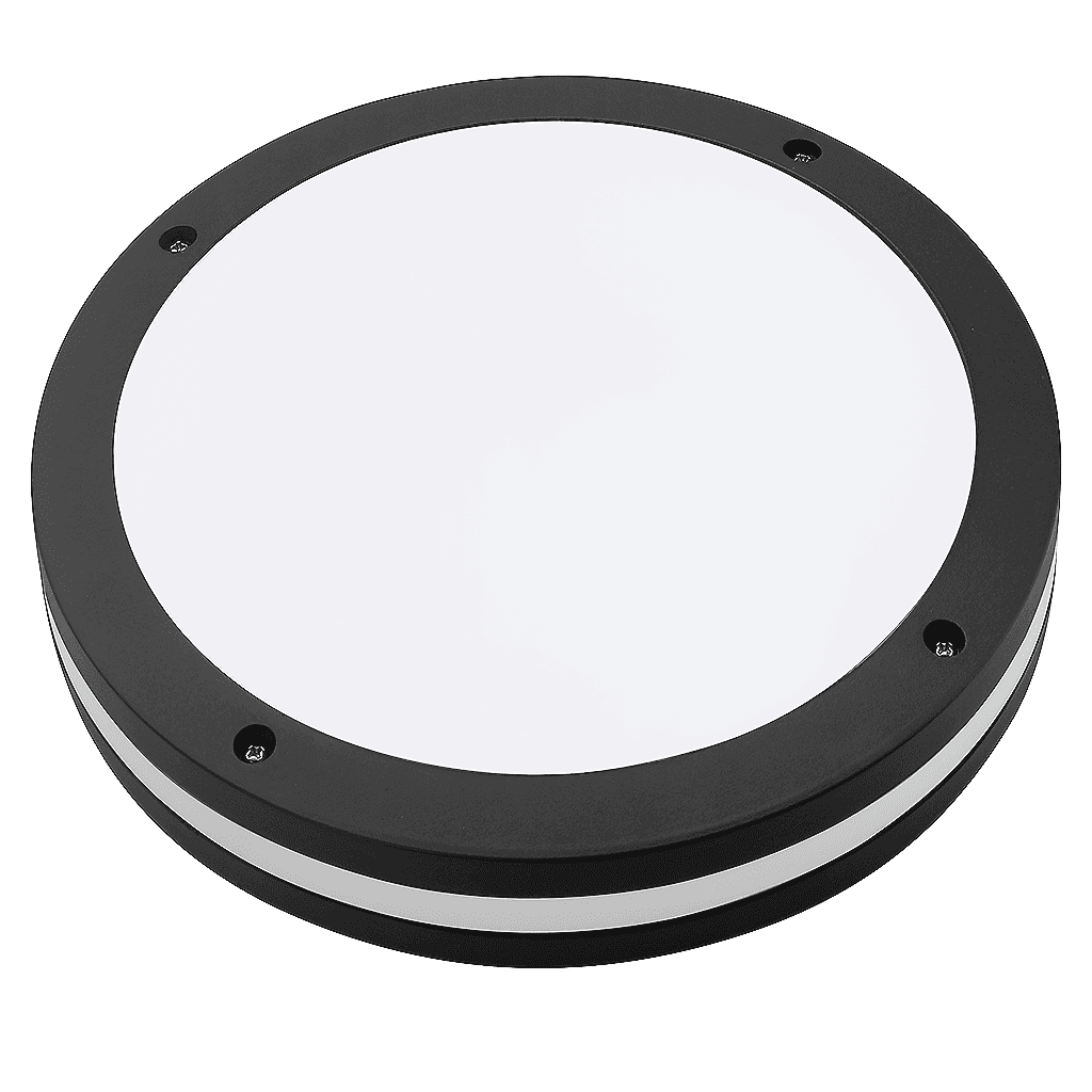 MADRID - Hublot LED rond détecteur gris anthracite 24W 3CCT IP65 IK10 ...