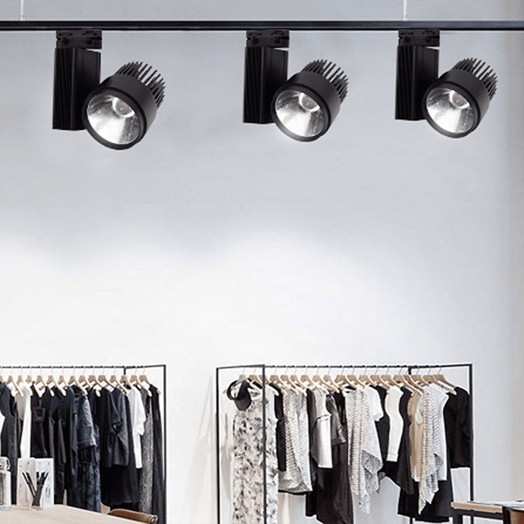 CALI - Projecteur noir sur Rail Triphasé COB 40W - IDELED